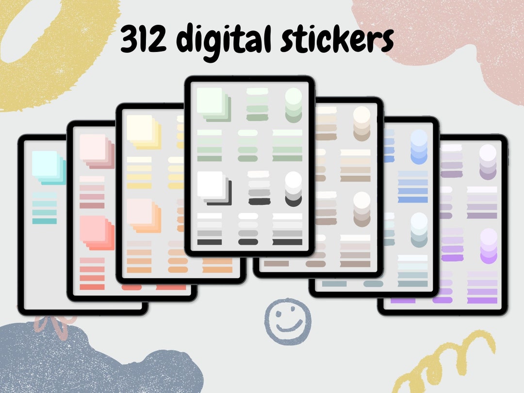 Samsung Notes Stickers Cute Pastel Tones Digital Stickers Goodnotes ...