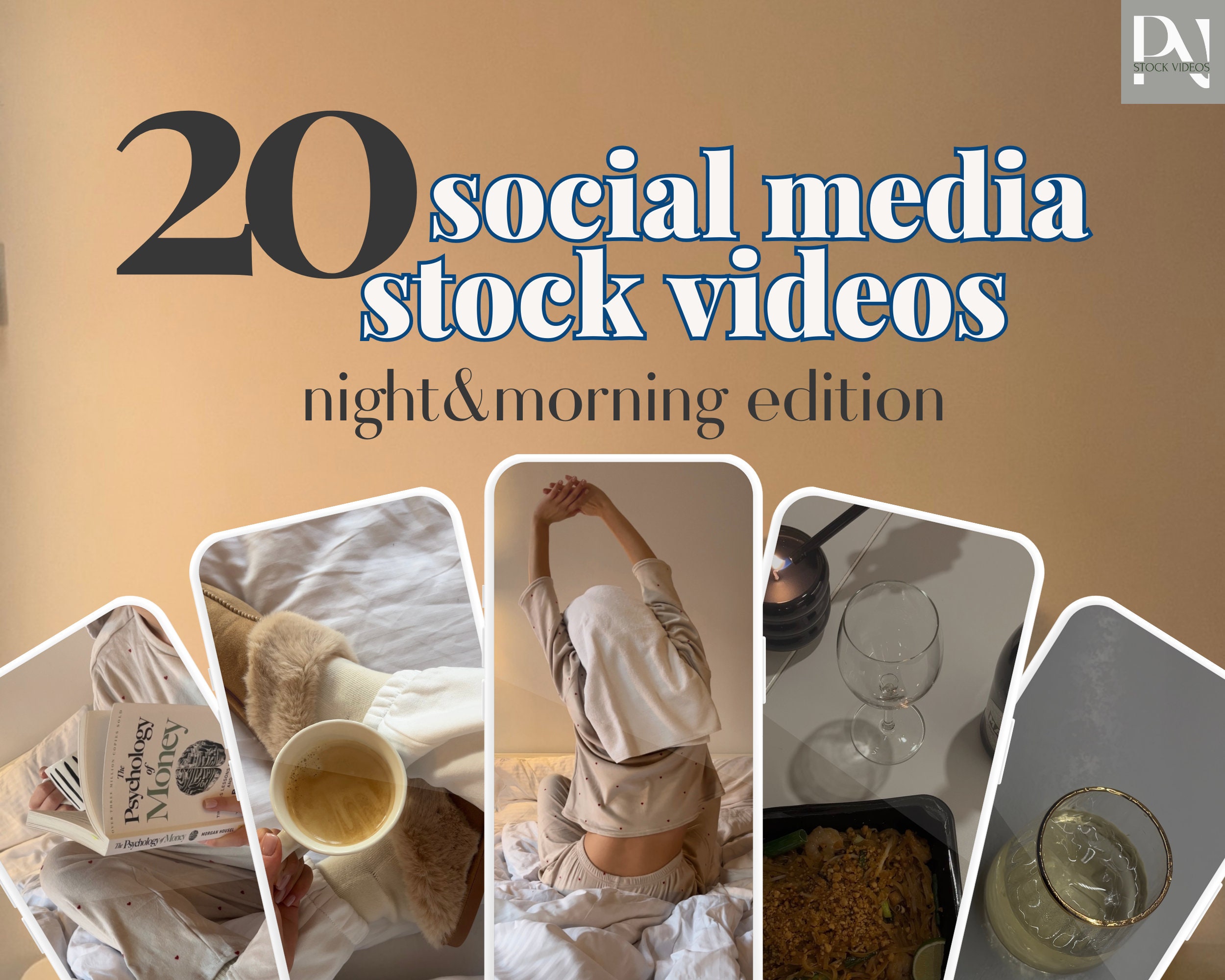 20 Faceless Social Media Stock Videos Bundle Vertical Aesthetic Video ...