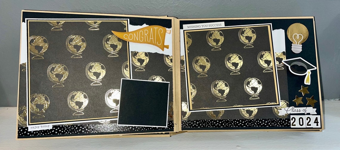Graduation Premade Scrapbook Chipboard Album Graduate - Etsy