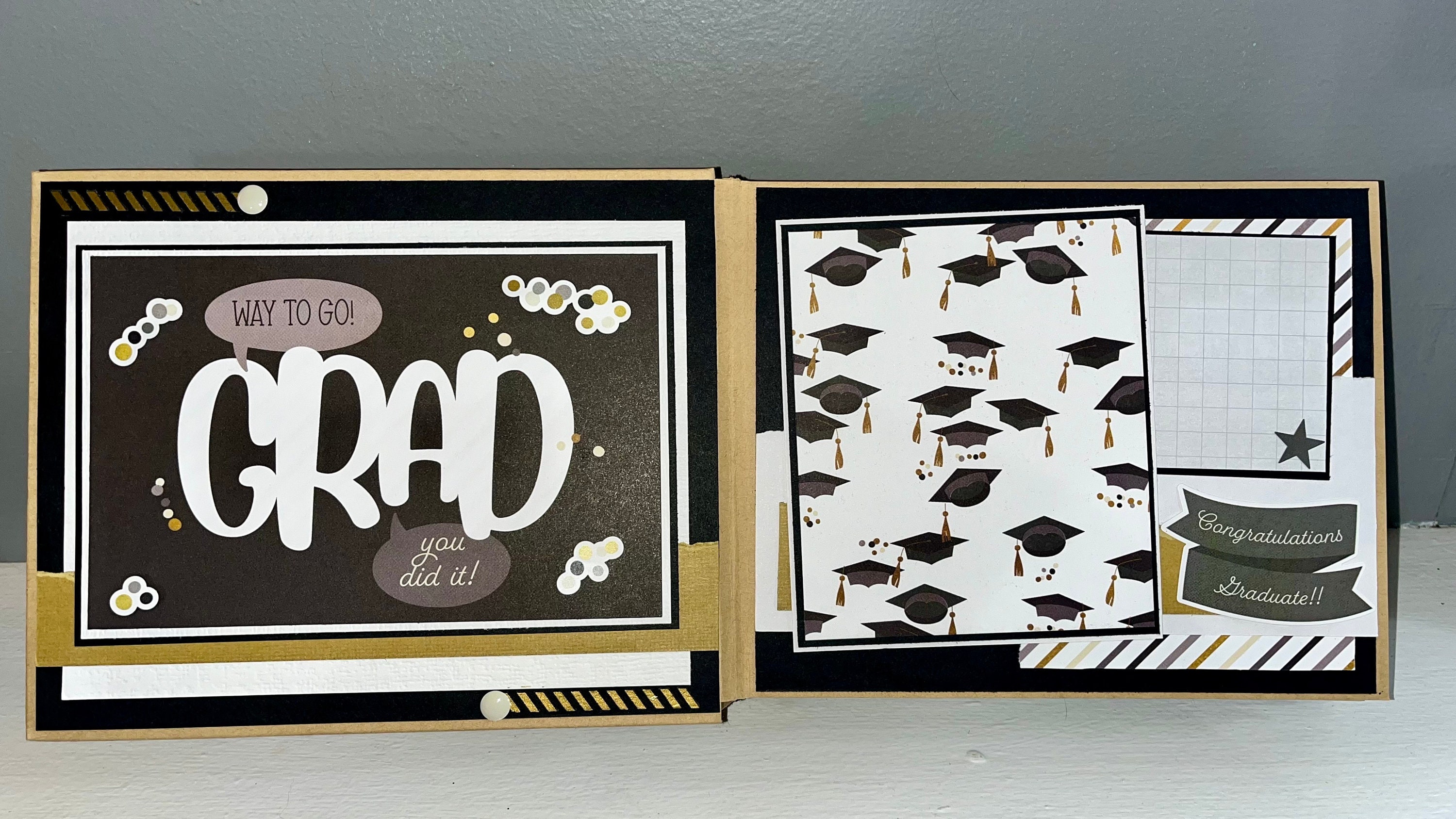 Graduation Premade Scrapbook Chipboard Album -- Graduate - Etsy