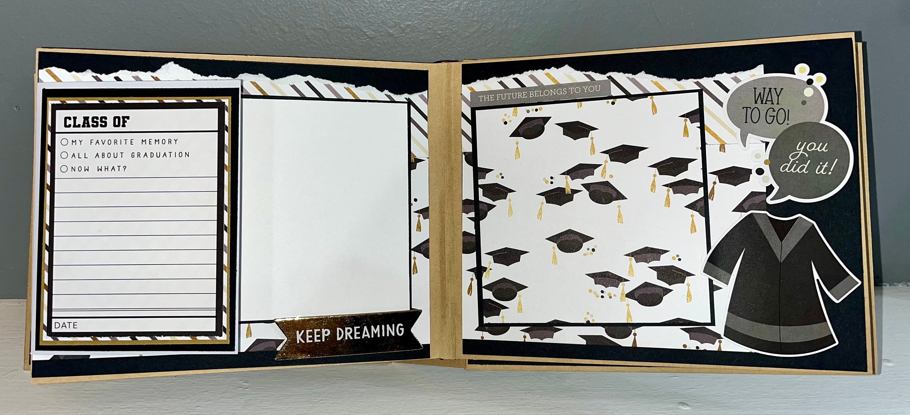 Graduation Premade Scrapbook Chipboard Album Graduate - Etsy