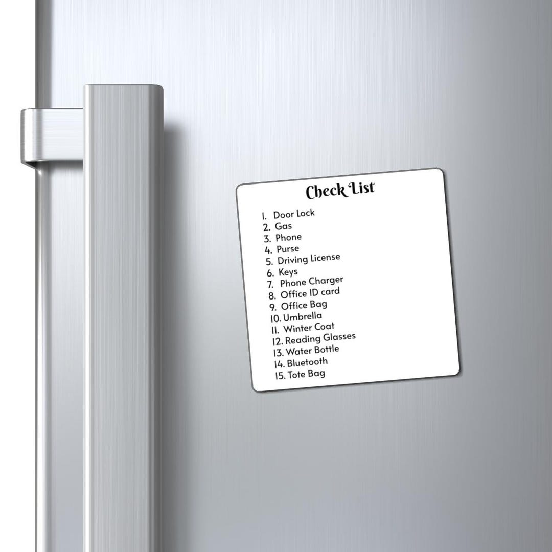 Checklist Magnet for Fridge Daily Essentials Reminder, Home ...