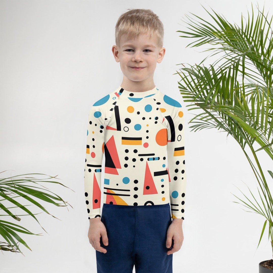 Stylish Kids Rash Guard for Swimming UV Protection, Quick Dry, Durable ...