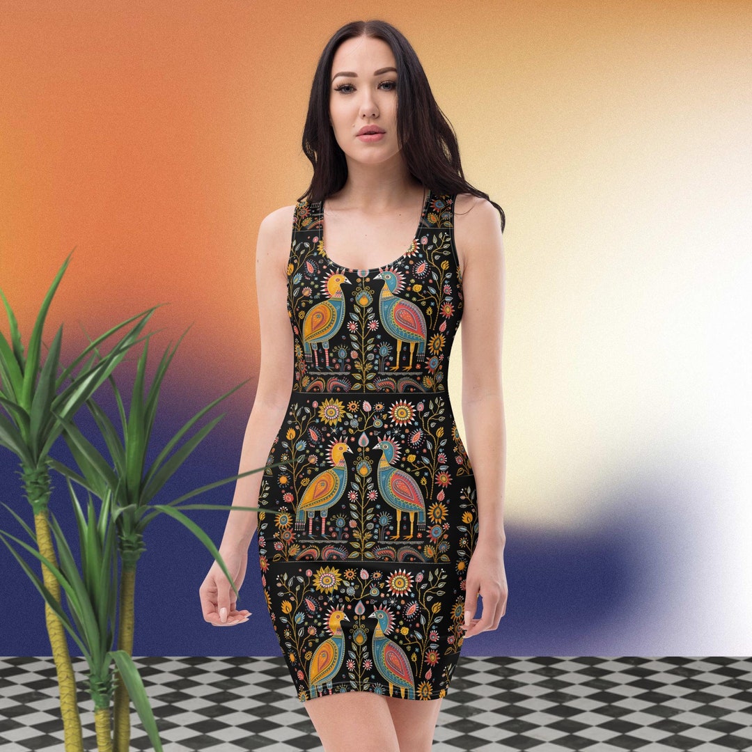 Indian Folk Art Sublimation Cut & Sew Dress - Etsy