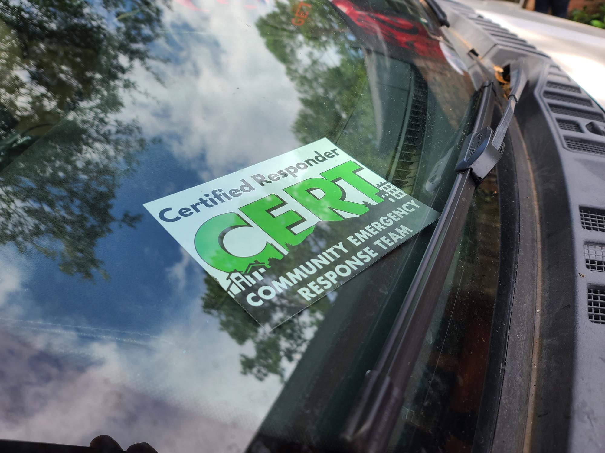 CERT Vehicle Dash Placard: Community Emergency Response Team Sign - Etsy