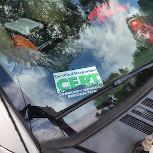 CERT Vehicle Dash Placard: Community Emergency Response Team Sign - Etsy