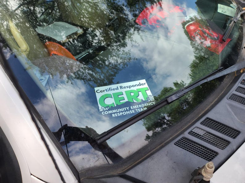 CERT Vehicle Dash Placard: Community Emergency Response Team Sign - Etsy