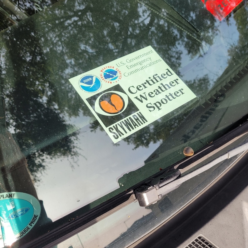 Skywarn NWS Spotter Placard: Amateur Radio GMRS Dash Card (LARGE) - Etsy