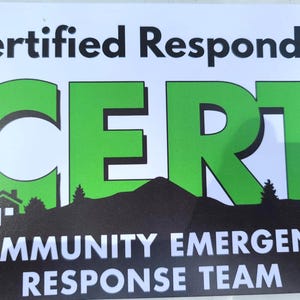 CERT Vehicle Dash Placard: Community Emergency Response Team Sign - Etsy
