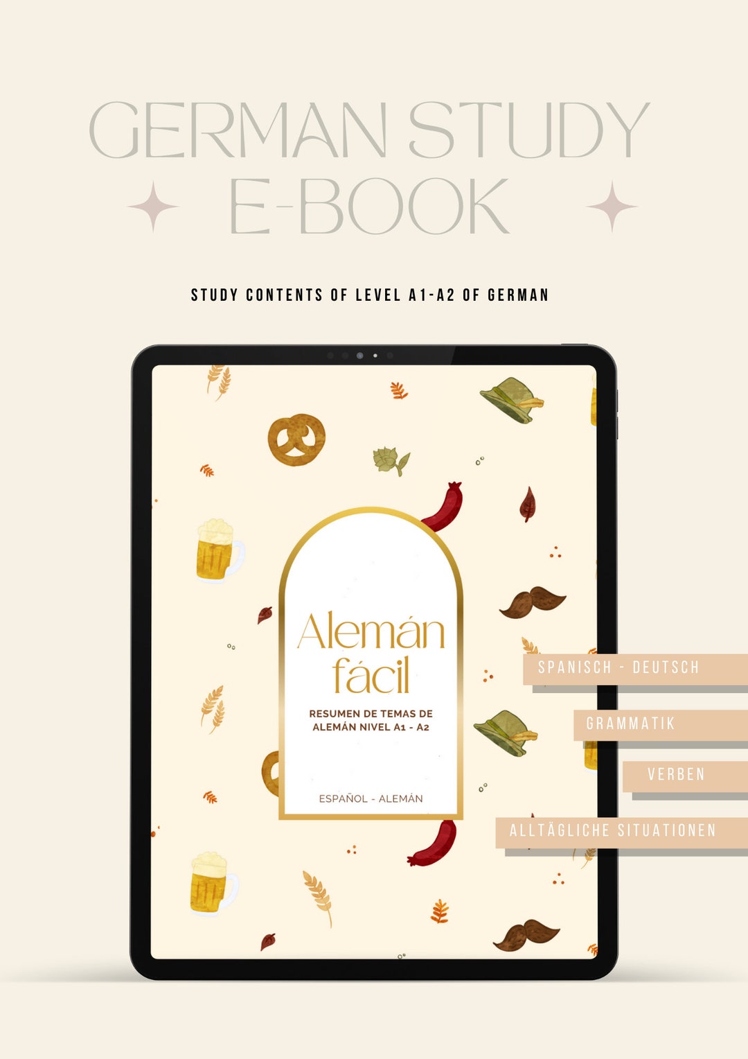 German Study Ebook Easy German Notes - Etsy