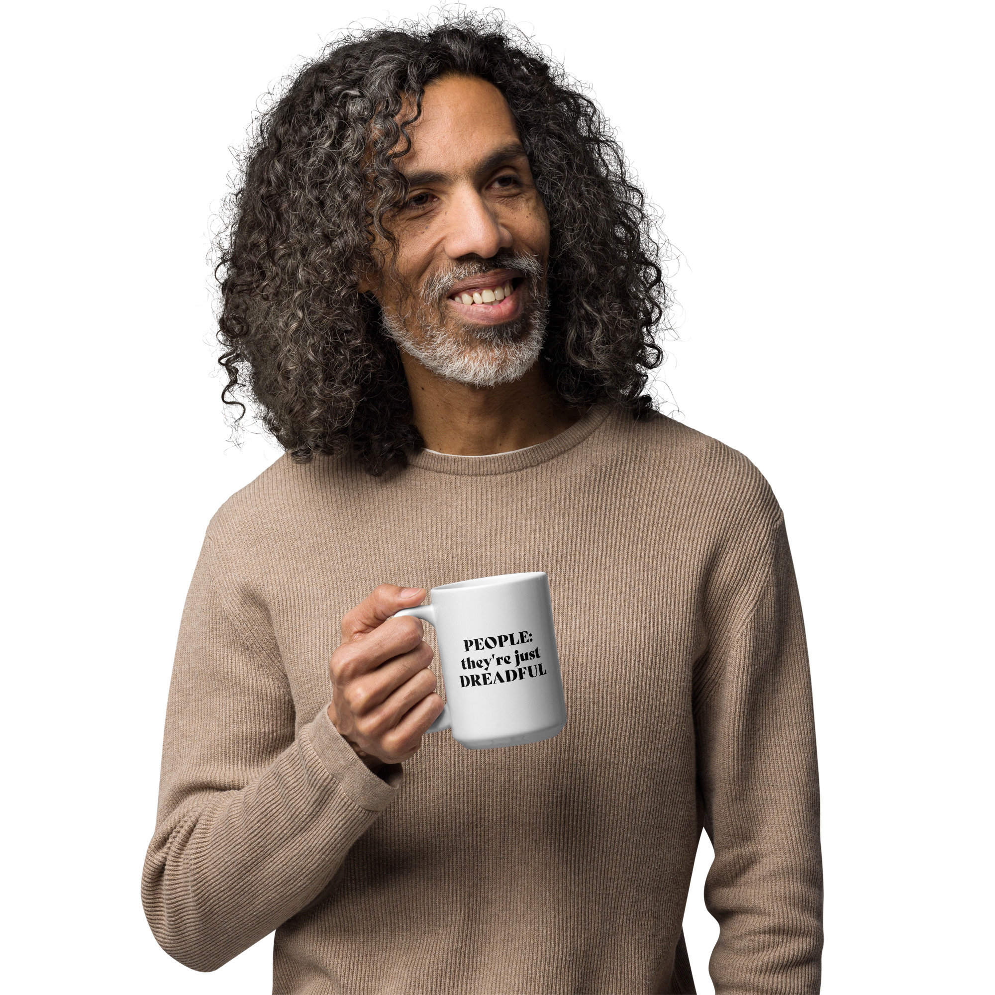 People, They're Just Dreadful, White Glossy Coffee Mug, Funny Tea Cup ...
