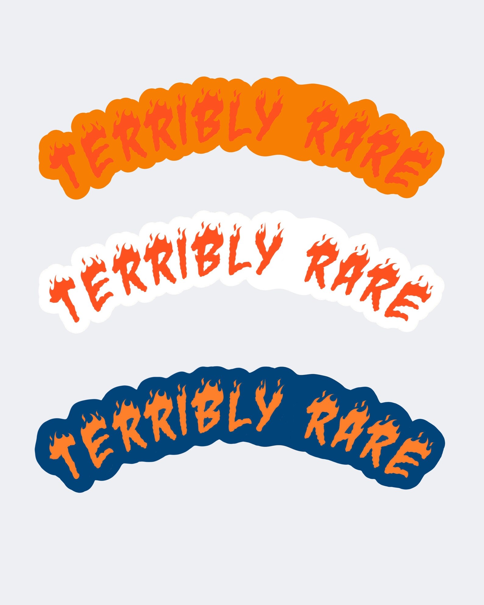 Terribly Rare Logo Sticker Vinyl Water Resistant Stickers - Etsy
