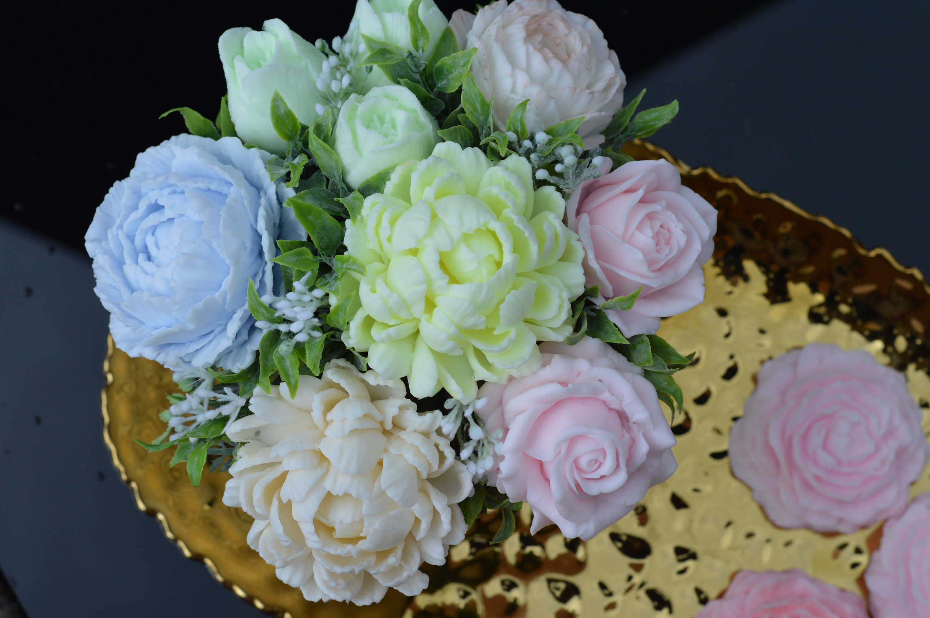 Soap Flower Bouquet Handmade Decorative - Etsy