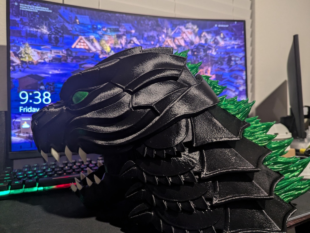 Godzilla Cosplay Helmet (green) - Etsy