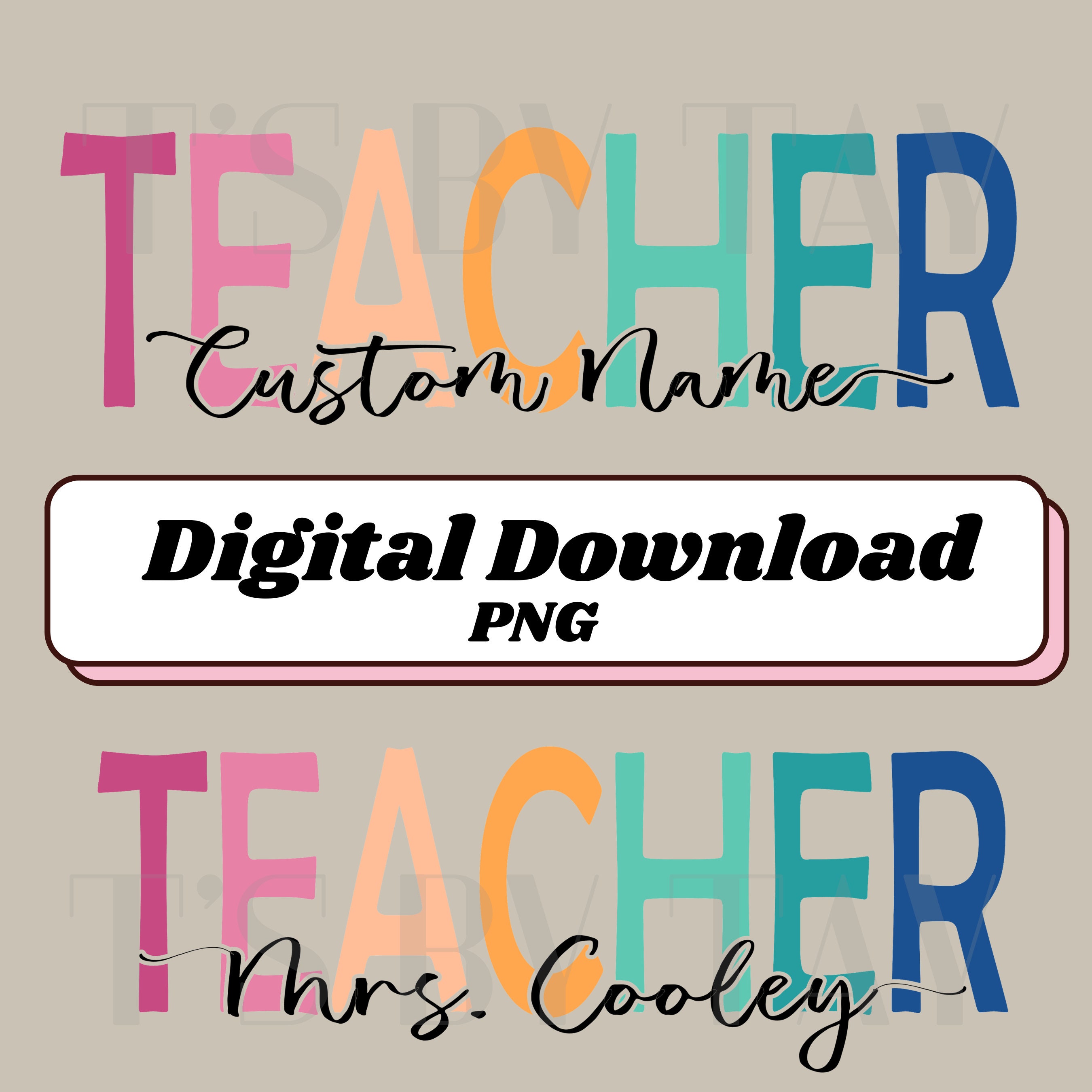Customizable Teacher Png, Personalized Teacher Png, Teacher Png ...
