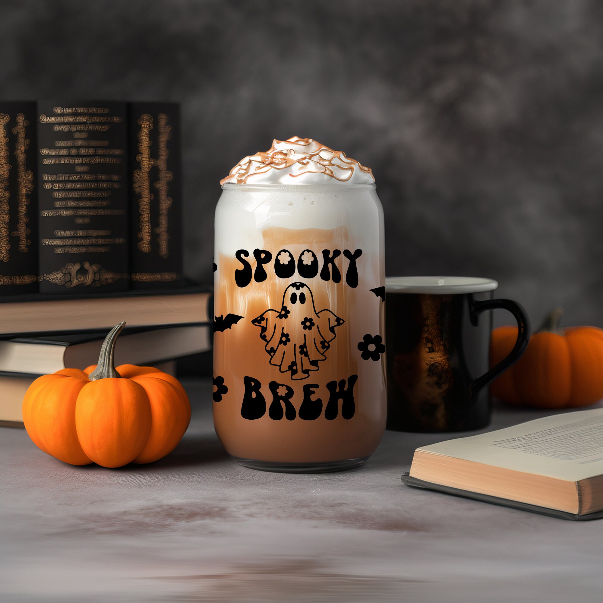 Spooky Brew Png Spooky Brew Svg Daisy Ghost Groovy Ghost - Etsy