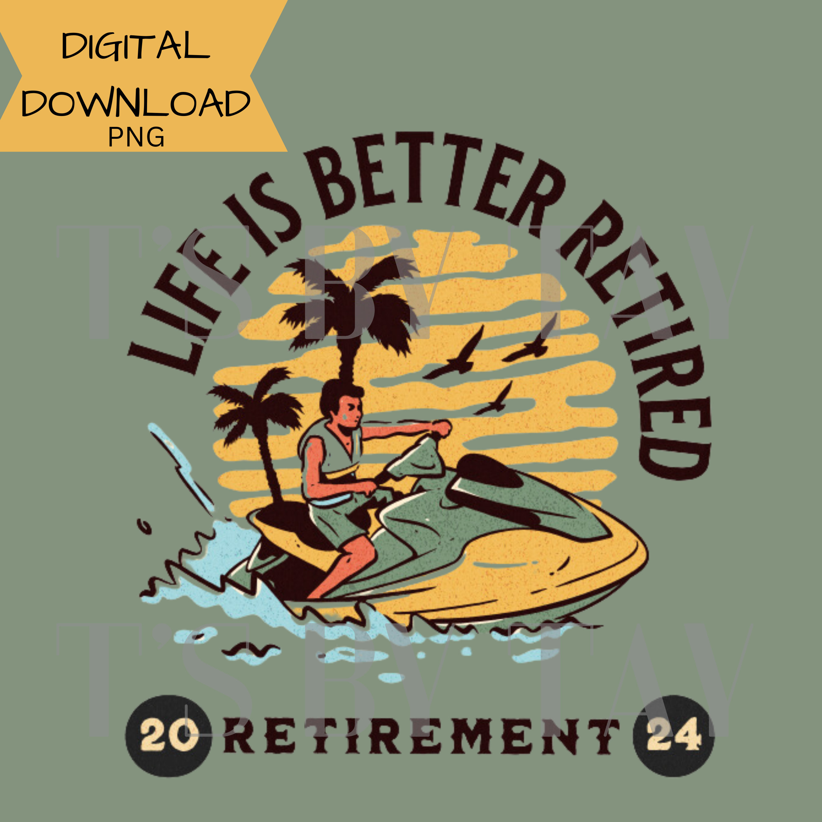 Retirement Png, Retire PNG, Beach Retirement Png, Digital Download ONLY ...