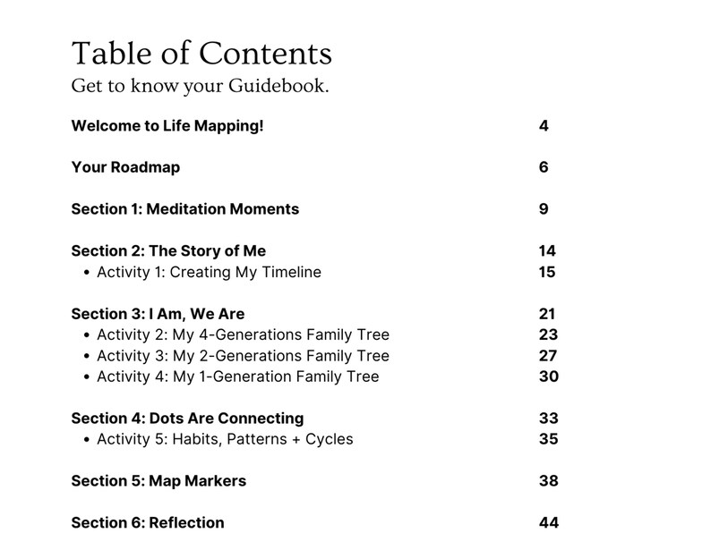 Connect the Dots Life Mapping Guidebook - Etsy