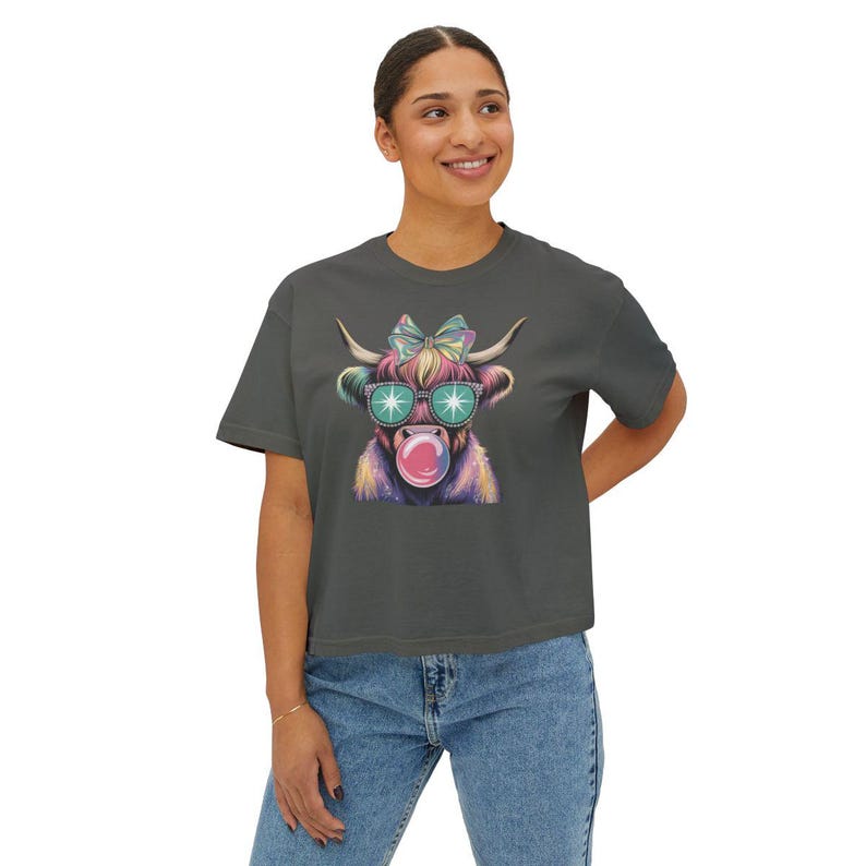 Bubblegum Cow Print: Sparkly Highland Cow Art (digital Download) - Etsy