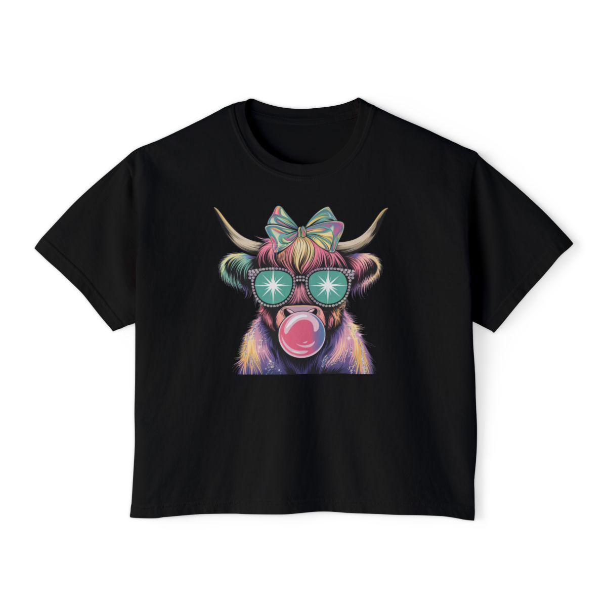 Bubblegum Cow Print: Sparkly Highland Cow Art (digital Download) - Etsy