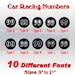 Racing Car Number Decal (set of 2) Custom Die-cut Sticker - Etsy
