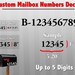 Custom Mailbox Number Decal (2 Pack): Die-cut Vinyl, House or Business ...