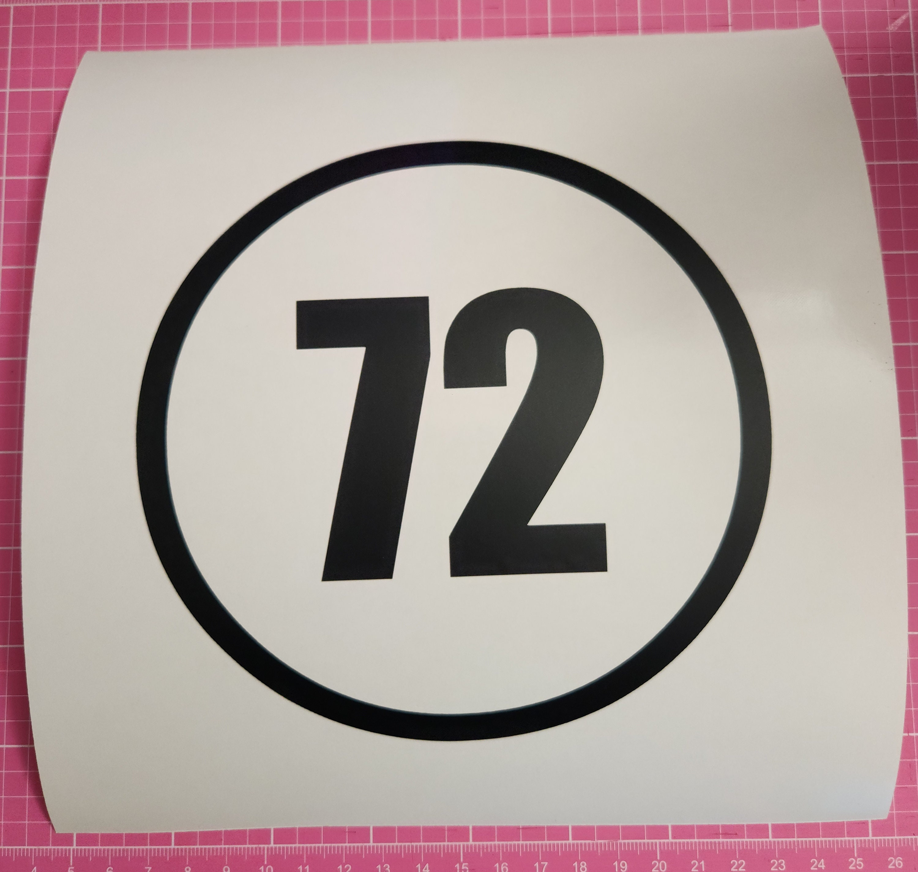2 Pack Racing Car Numbers Circle Set of 2 Track Number Die-cut Decal ...