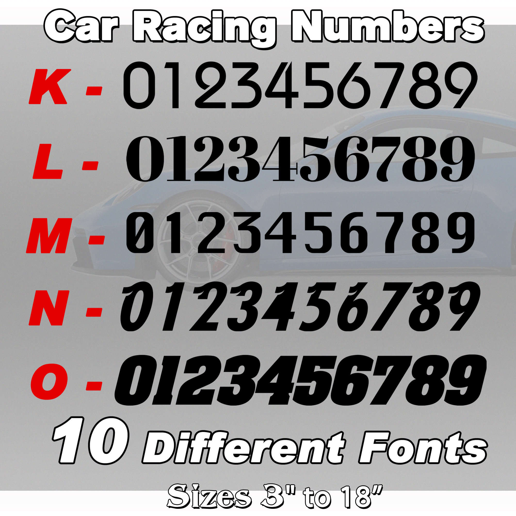 2 Pack Racing Car Numbers Circle Set of 2 Track Number High - Etsy