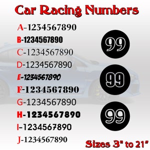 2 Pack Racing Car Numbers Circle Set of 2 Track Number Door Custom ...