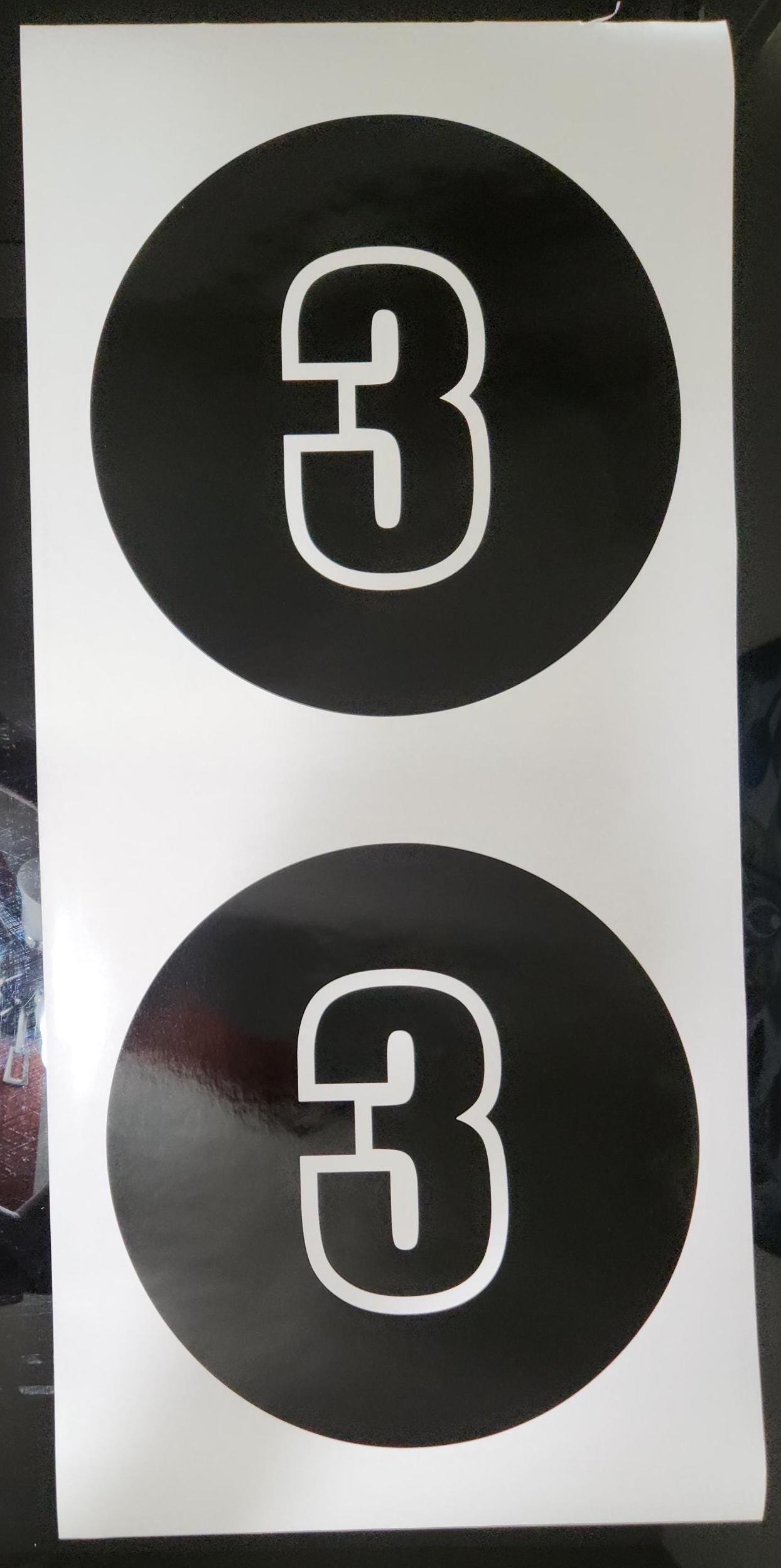 Racing Car Number Decal (set of 2) Custom Die-cut Sticker - Etsy