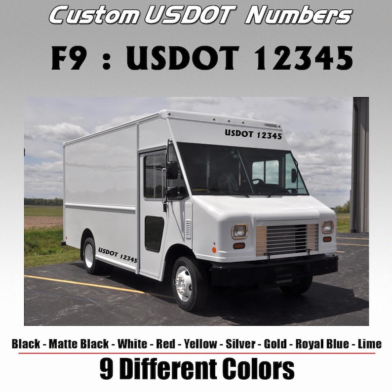 Set of 2 Custom USDOT Number Decals - Die-cut Vinyl - Etsy