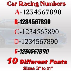 2 Pack Racing Car Numbers Circle Set of 2 Track Number Door Custom ...