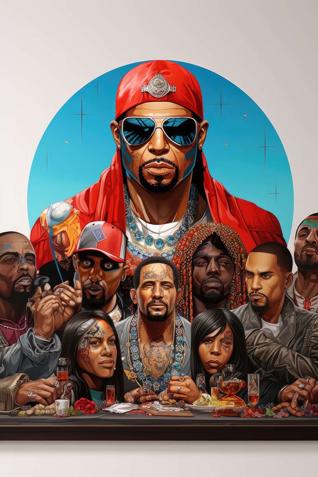 The Last Supper by Leonardo Da Vinci Print Legendary Rappers - Etsy