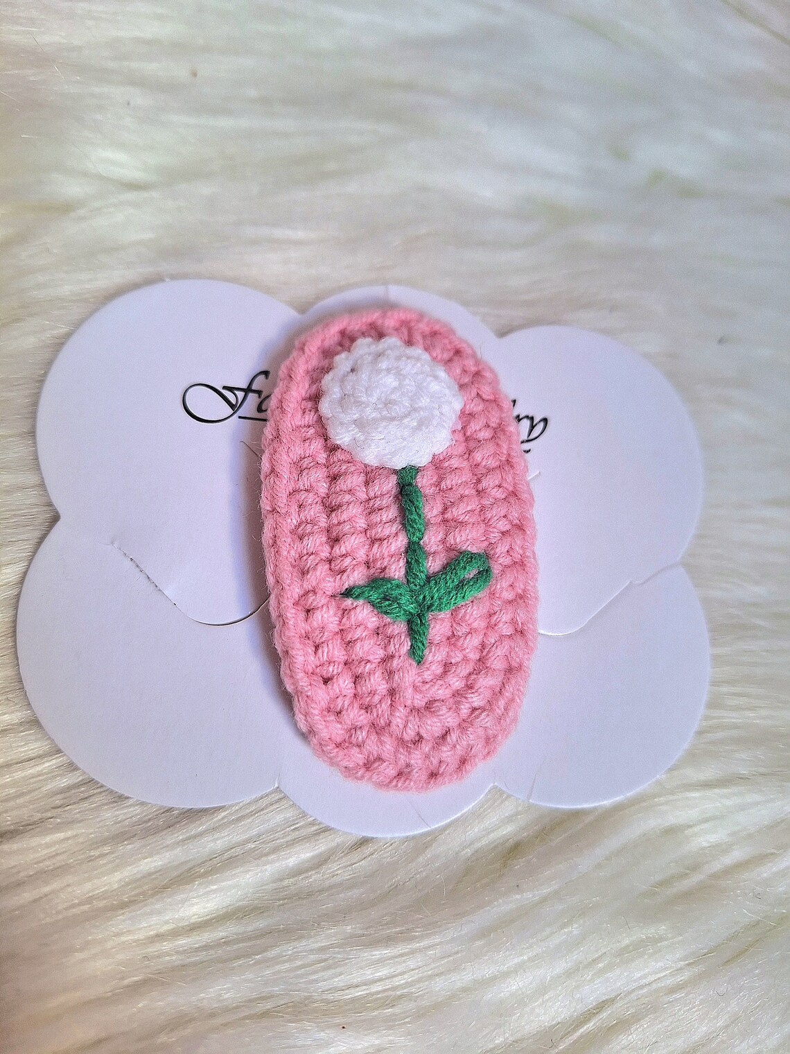 Set of 3 Hair Barrettes Knitted Barrettes Flower Crochet - Etsy