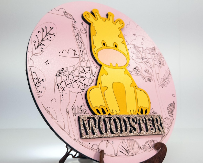 Personalized Giraffe Name Sign: 3D Safari Nursery Wall Decor - Etsy