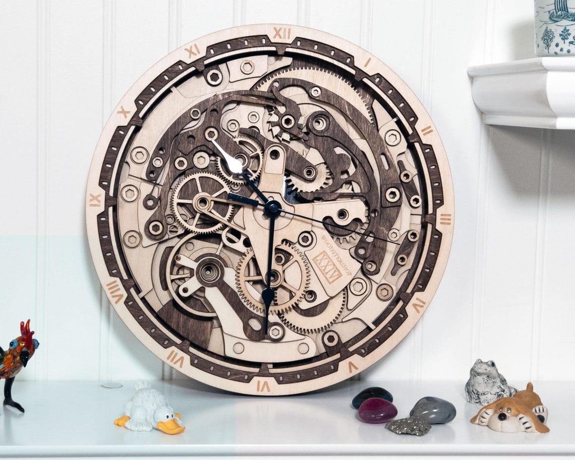 Gear Clock Wall and Desk Art for Home & Office Decor - Etsy