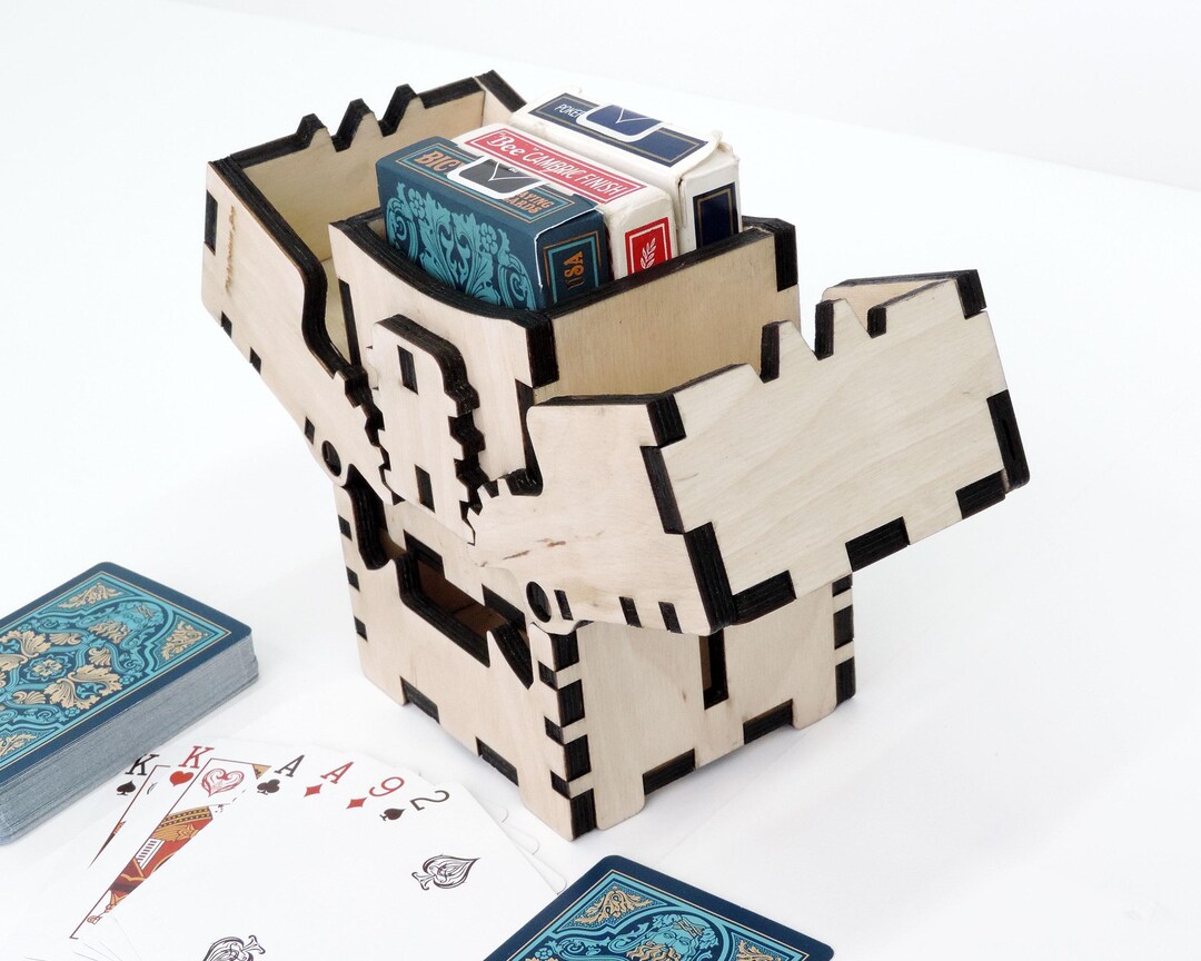 Personalized Wood Card Deck Box: Laser Engraved Keepsake Storage - Etsy