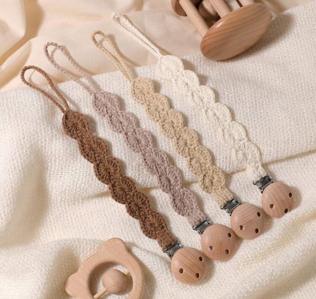 Western Knit Baby Pacifier Holder - Etsy