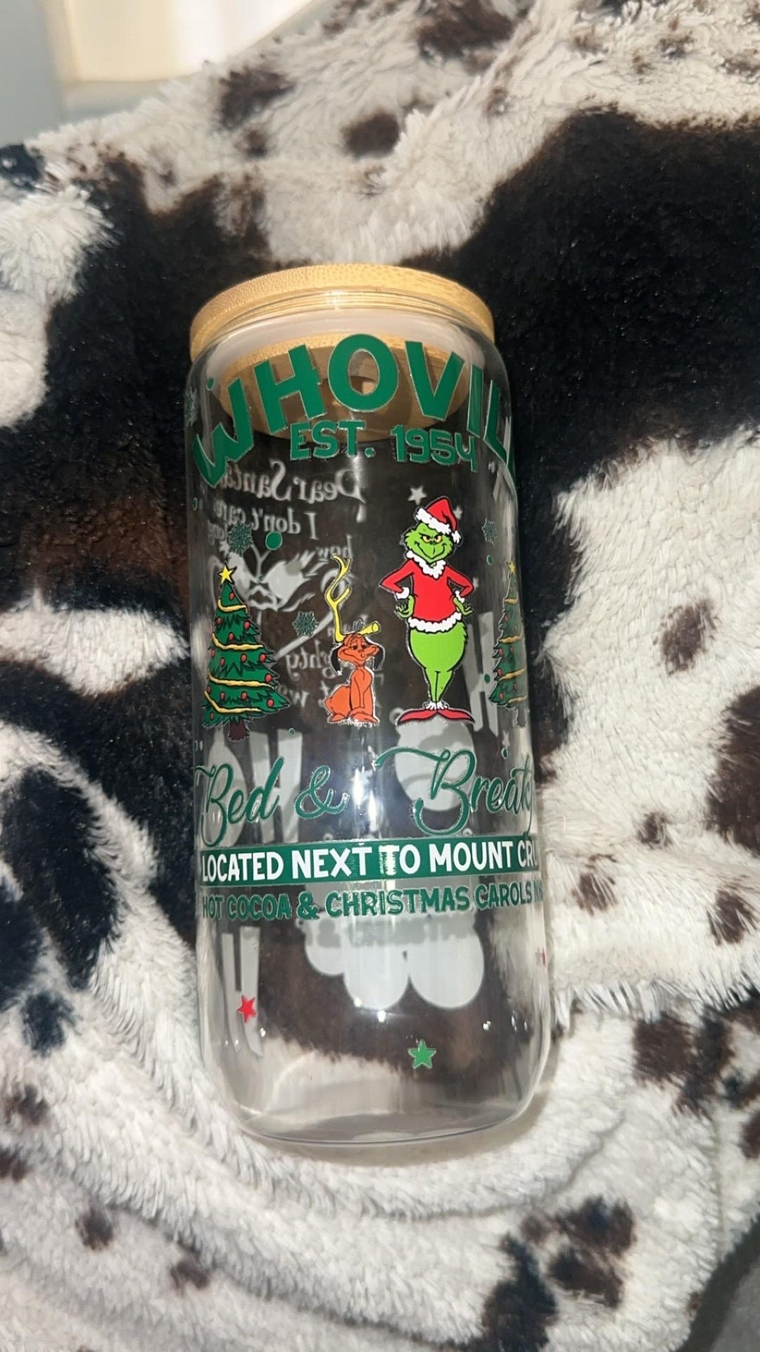 Whoville Grinch Glass Cup - Etsy