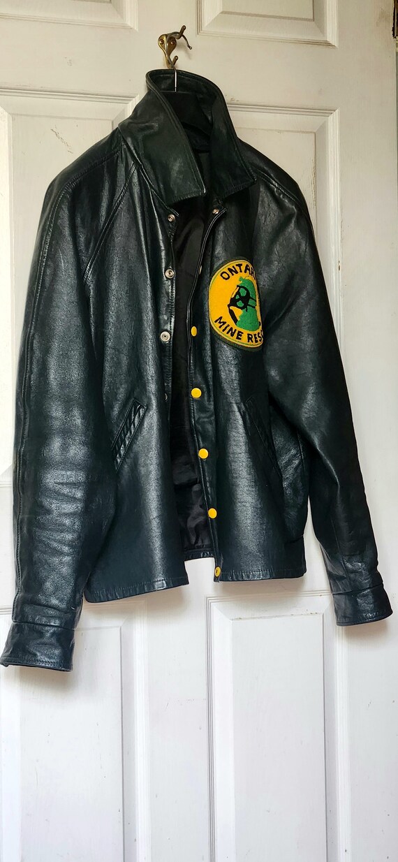 vintage varsity leather jacket - Gem
