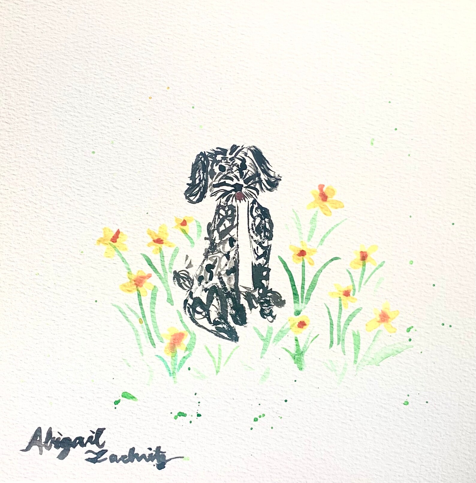 Pick Wick in the Daffodils Fine Art Print - Etsy