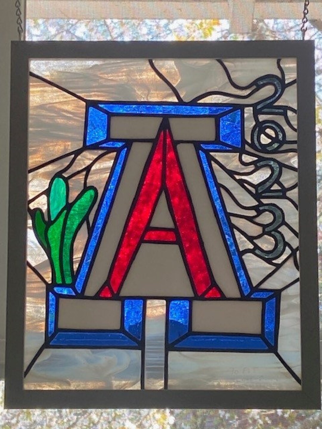 University of Arizona Stained Glass With Grad Year - Etsy