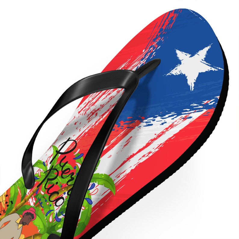 Puerto Rican Flag Flip Flops Boricua Chancletas PR Chanclas - Etsy