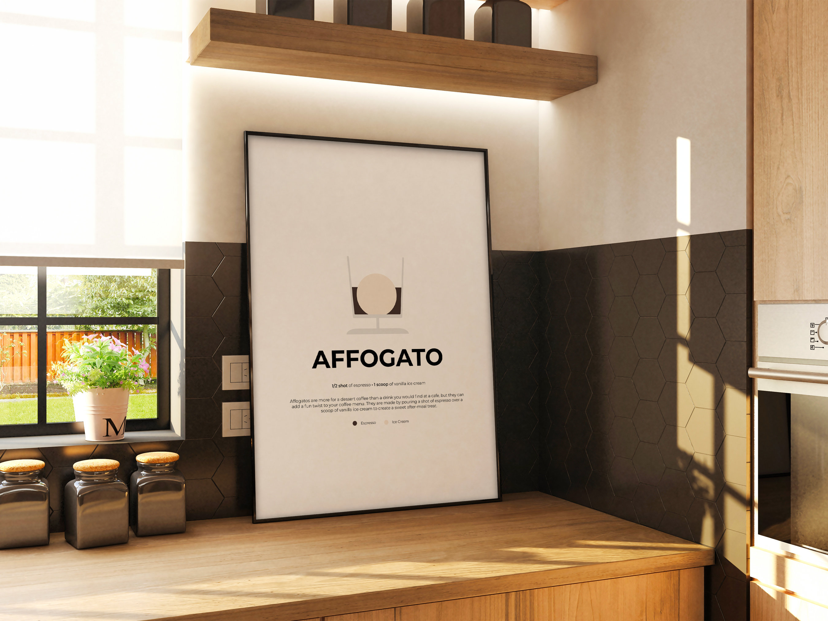 Affogato Coffee Print, Coffee Poster, Coffee Print, Cafe Wall Art ...