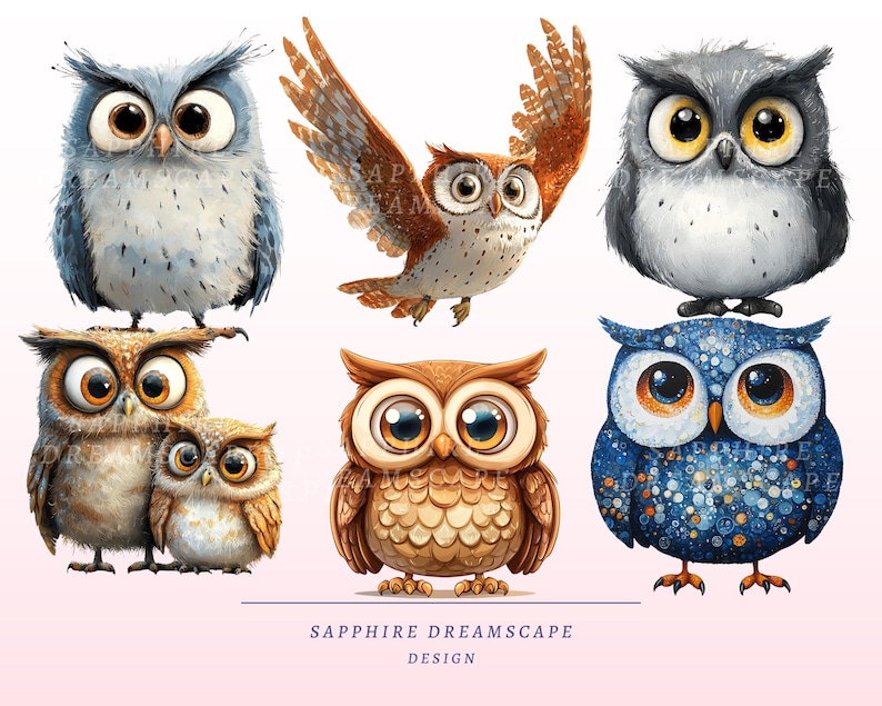 35 Quirky Owl Clipart, High Quality Transparent Pngs, Instant Download ...