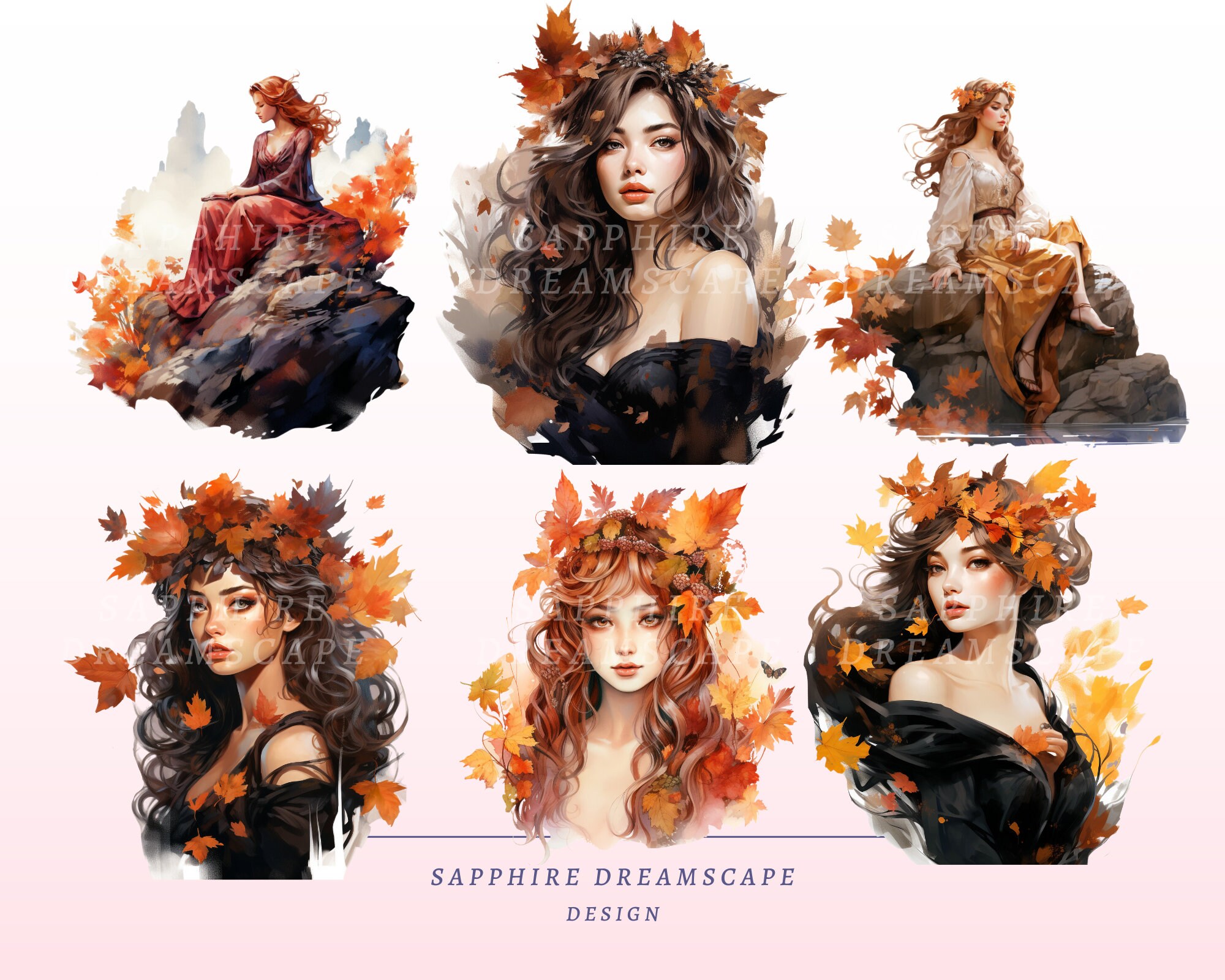 25 Autumn Princess Clipart High Quality Transparent Pngs - Etsy