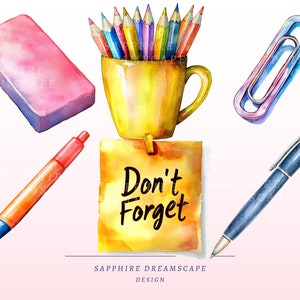 45 School Supplies Clipart, High Quality Transparent Pngs, Instant ...