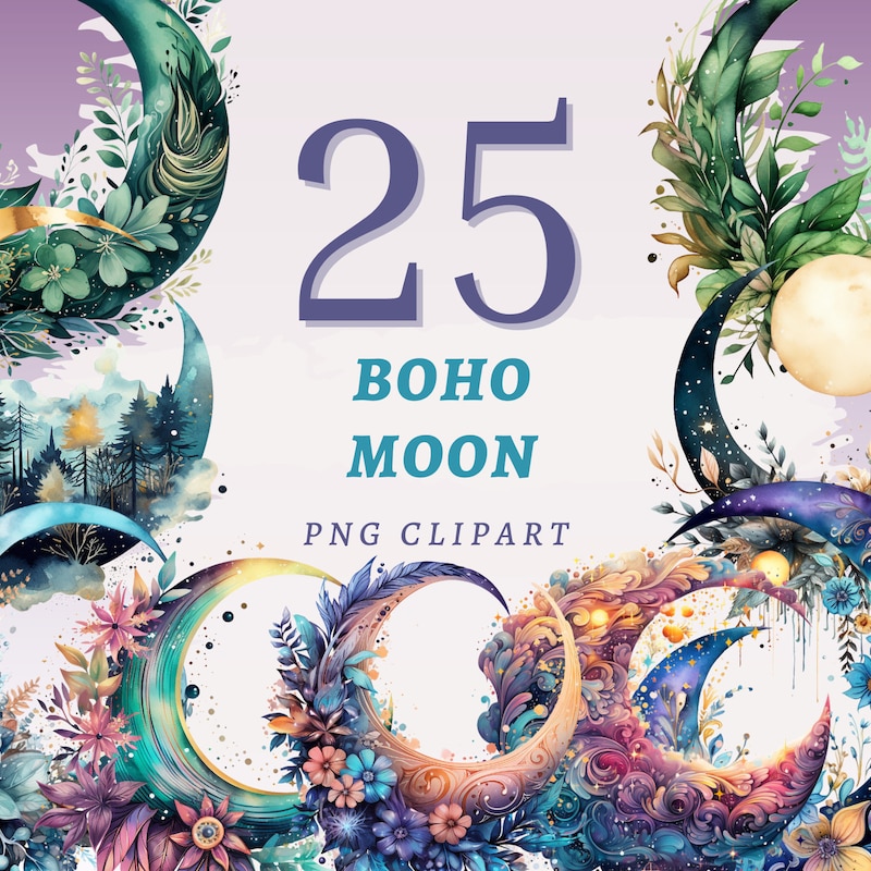 Boho Nursery Moon Art - Etsy