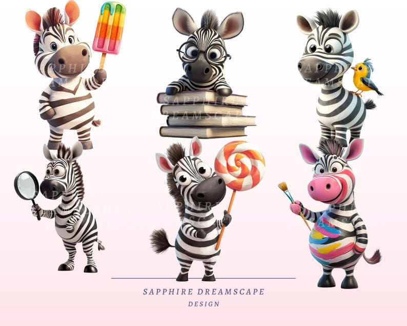 35 Quirky Zebra Clipart, High Quality Transparent Pngs, Instant ...