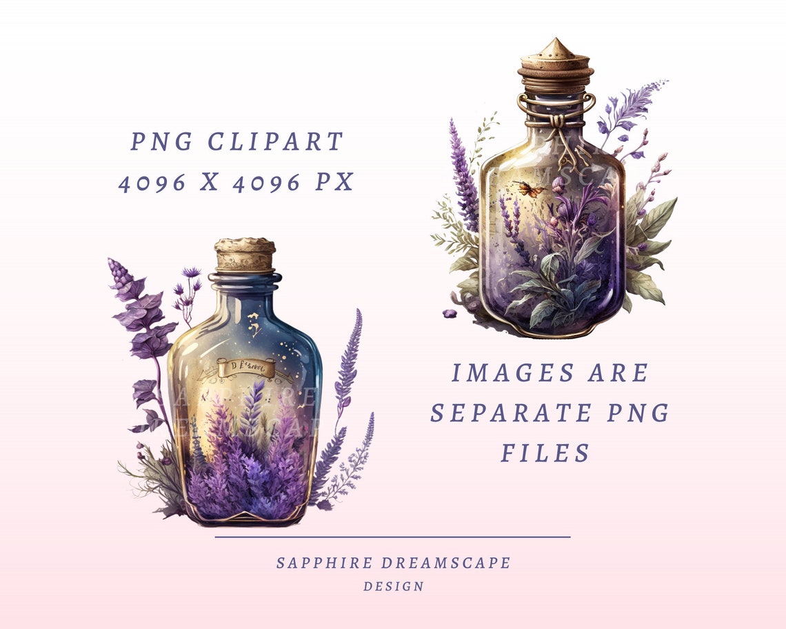 20 Lavender Potions Clipart High Quality Transparent Pngs - Etsy